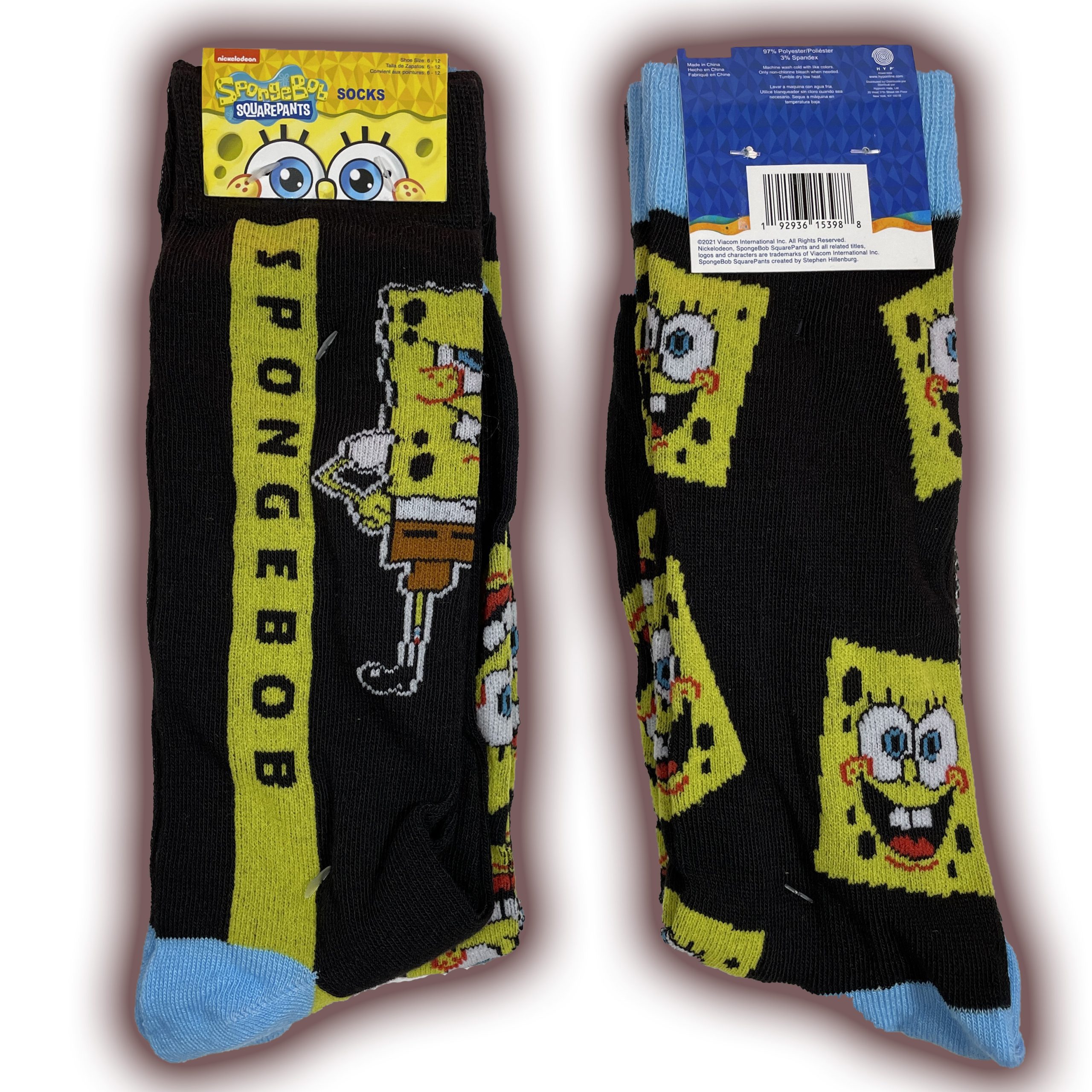 SpongeBob SquarePants Socks – 2 Pairs – MostlySocks.com