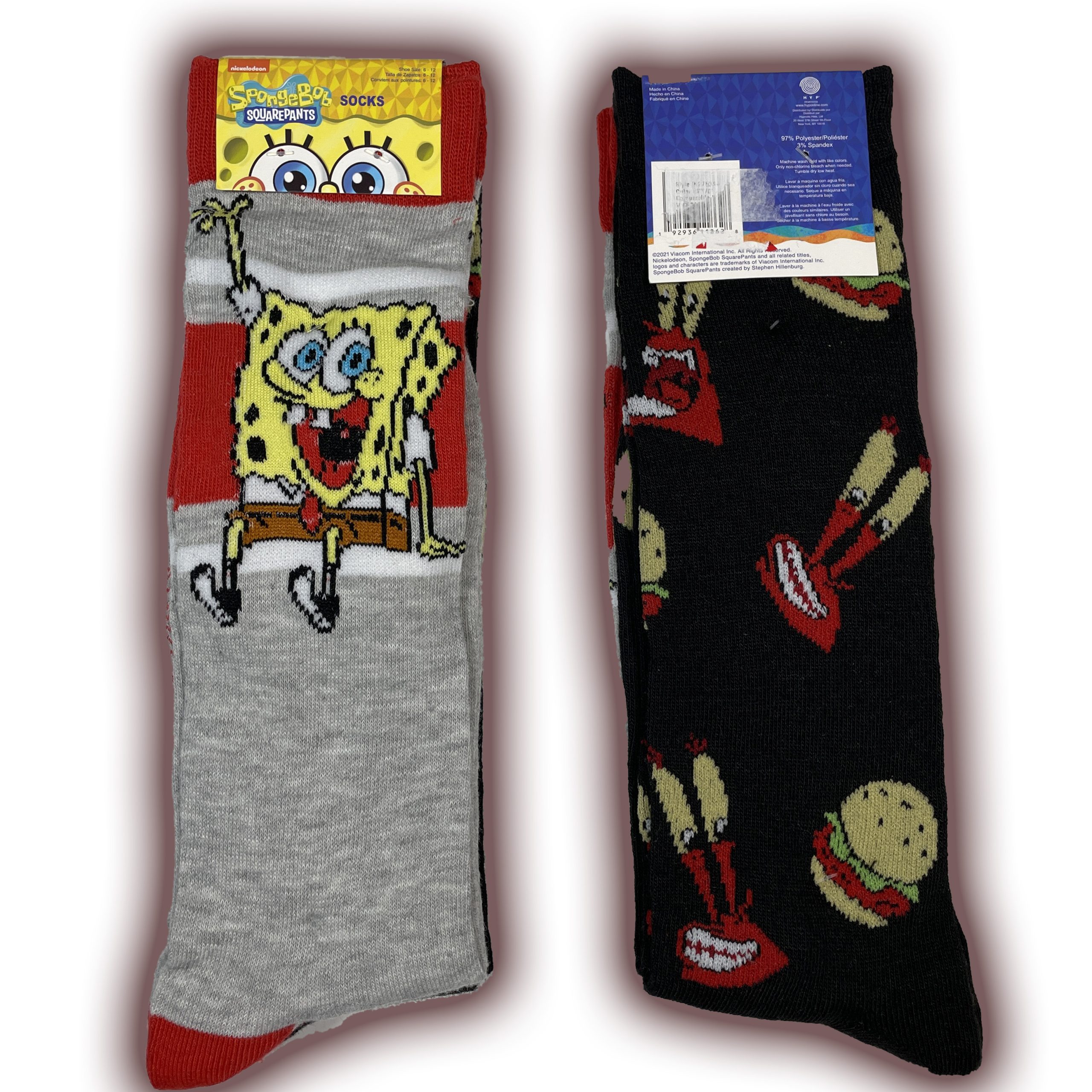 SpongeBob SquarePants Socks – 2 Pairs – MostlySocks.com
